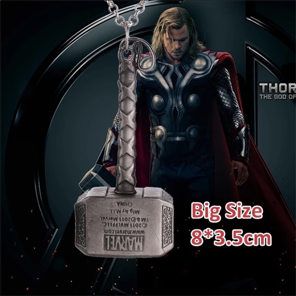Accessories | Marvel Thor Hammer Pendant Superhero Necklace Men | Poshmark